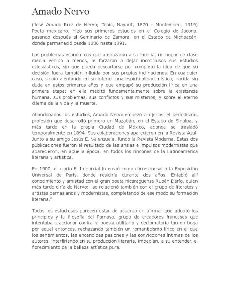 Amado Nervo | PDF
