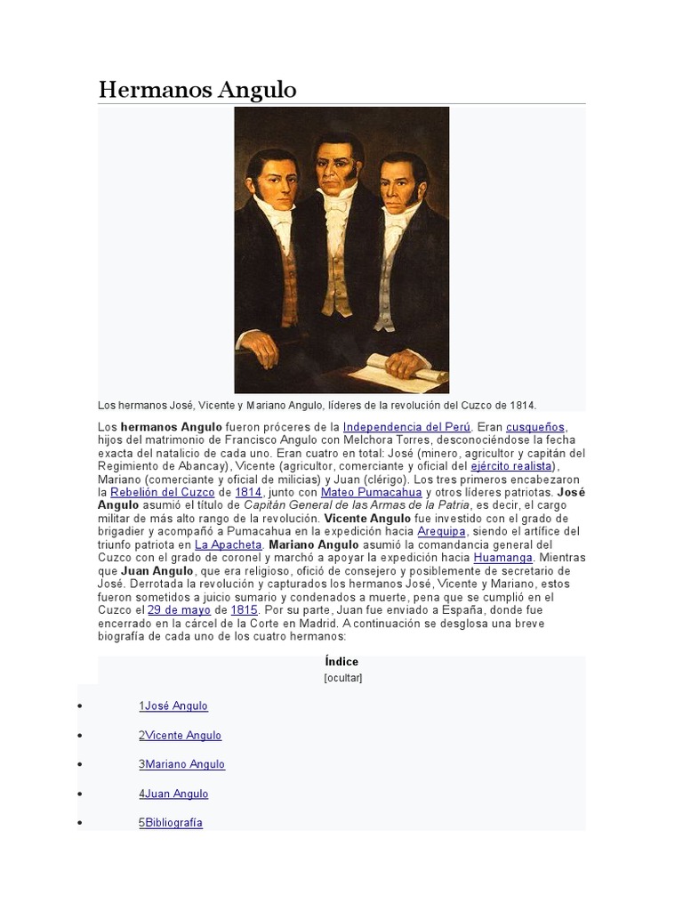 Hermanos Angulo | PDF | Conflicto armado | Agitación