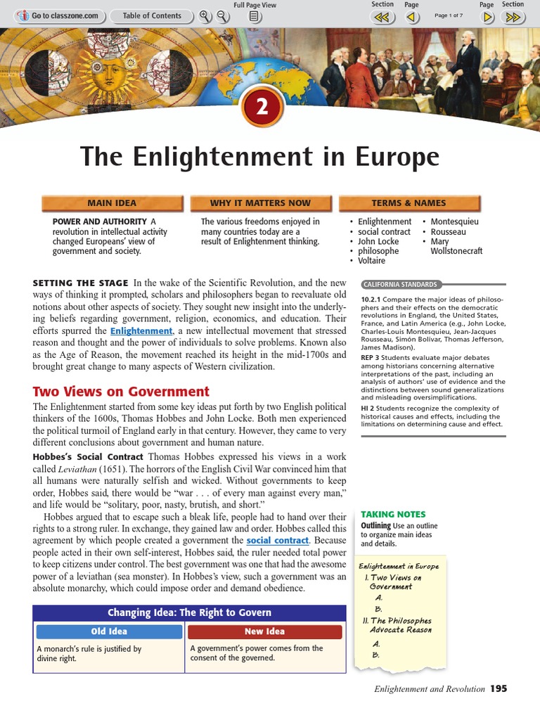 Enlightenment Thinkers and Their Ideas | PDF | Age Of Enlightenment ...