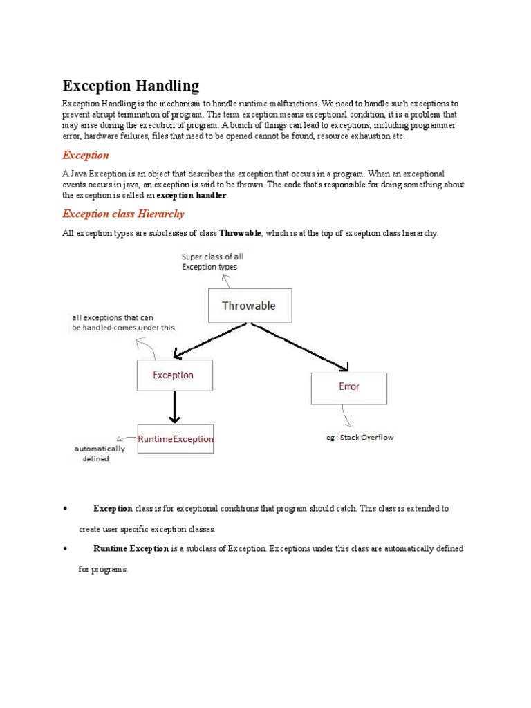 Exception Handling | Download Free PDF | Object Oriented Programming | Computer Programming