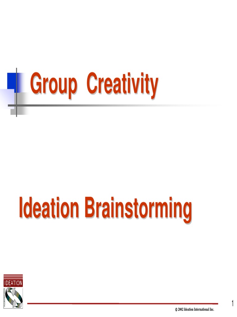 Ideation Brainstorming | PDF | Brainstorming | Emergence