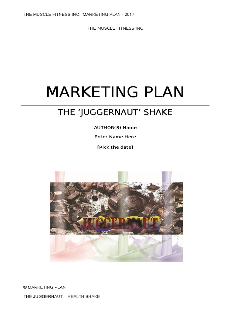 Marketing Plan - Health Shake | PDF | Marketing | Goal
