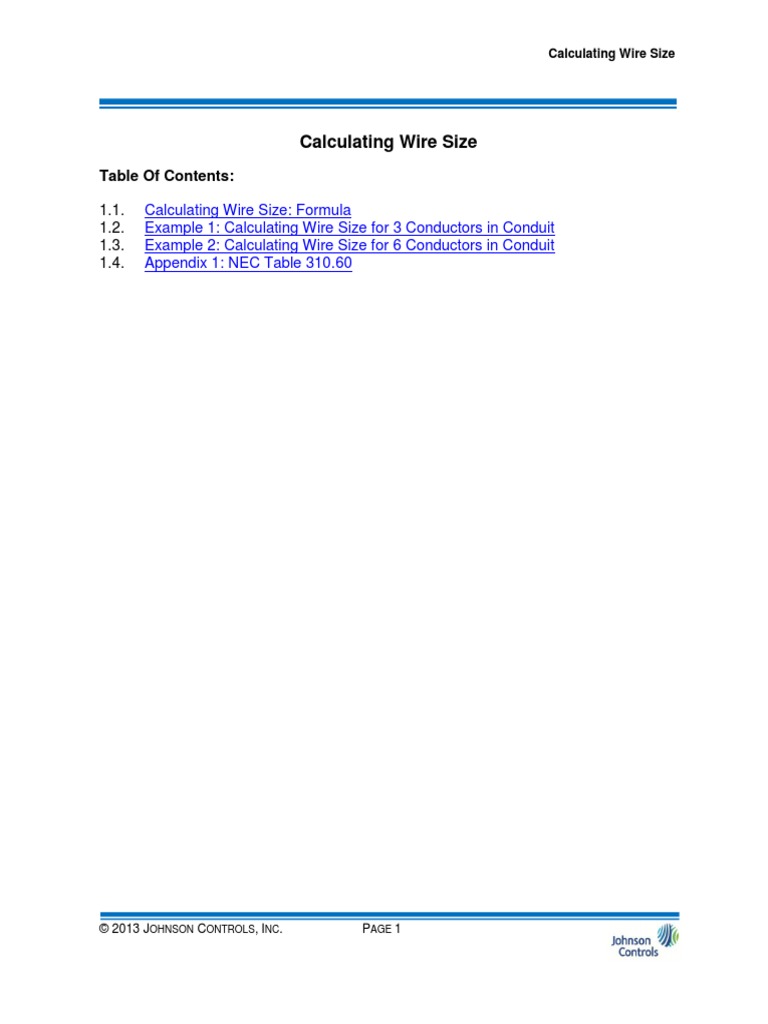 Job Aid - Calculating Wire Size | PDF | Electrical Conductor ...
