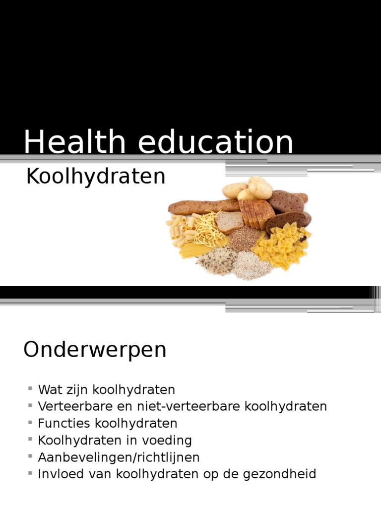 Koolhydraten Powerpoint | PDF