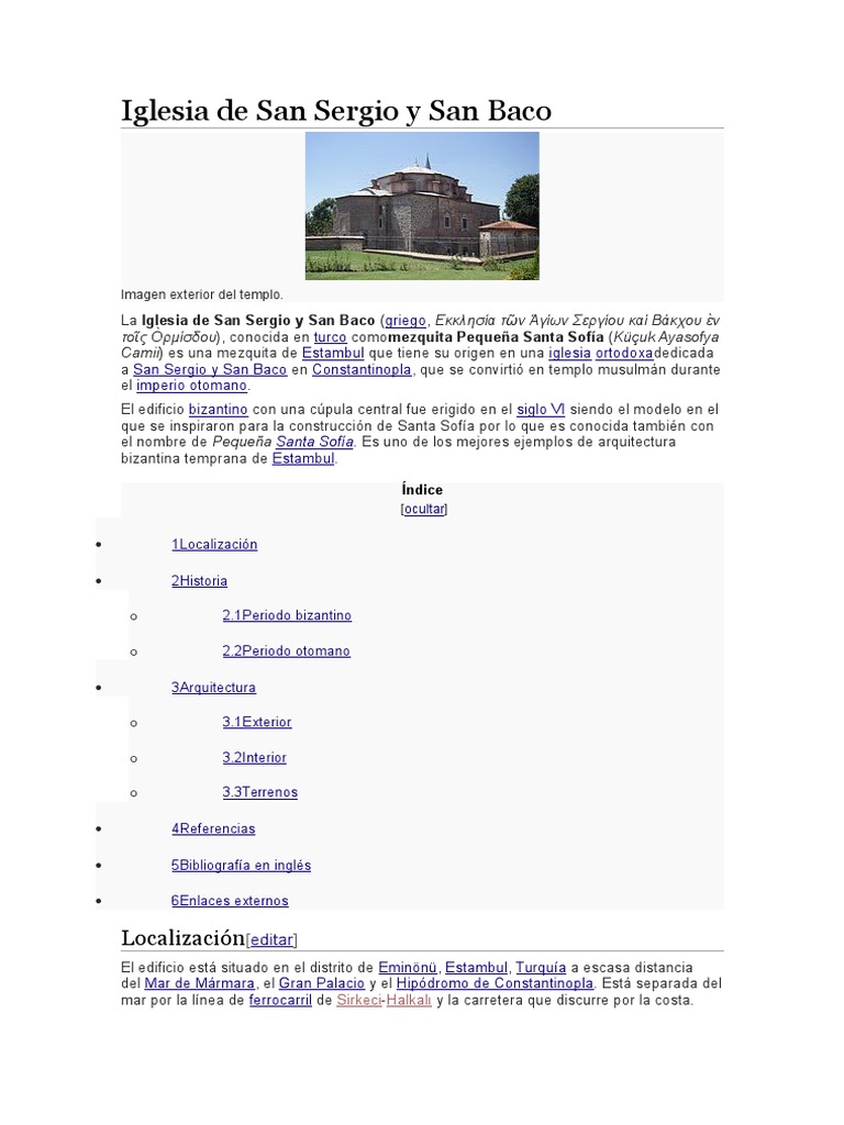 Iglesia de San Sergio y San Baco | PDF | Religión y creencia