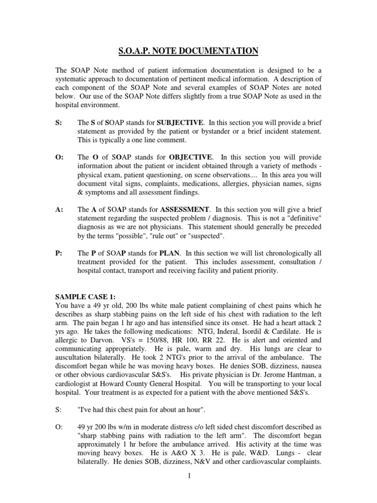 SOAP Handout 2010 | Download Free PDF | Medicine | Diseases And Disorders