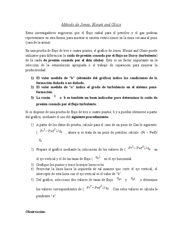 Método de Jones, Blount and Glaze | PDF