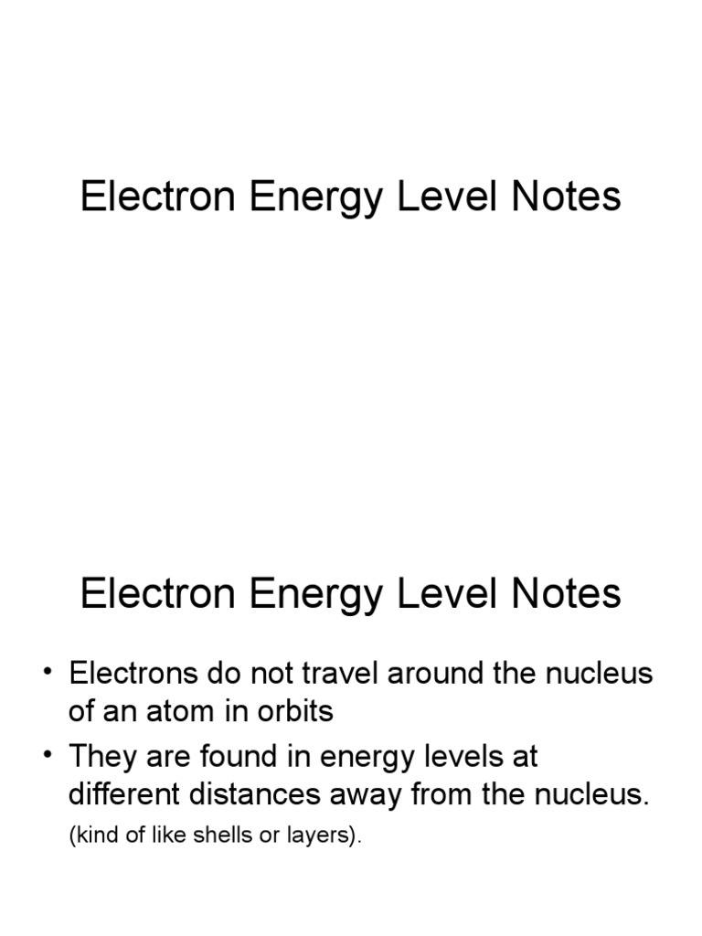 Understanding Electron Energy Levels | PDF | Electron Configuration ...