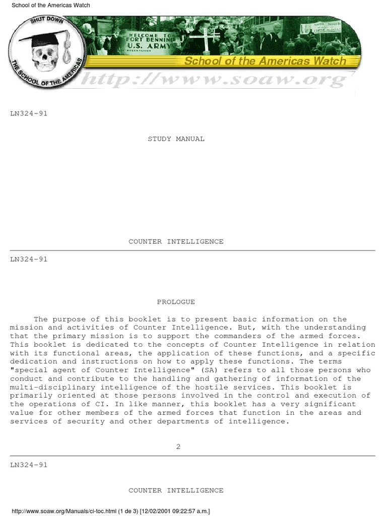 Soa Counter Intelligence PDF | PDF | Counterintelligence | Espionage