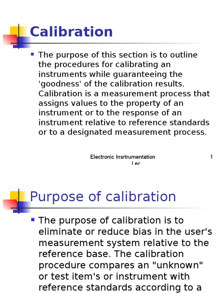 7 Calibration | PDF | Instrumentation | Calibration