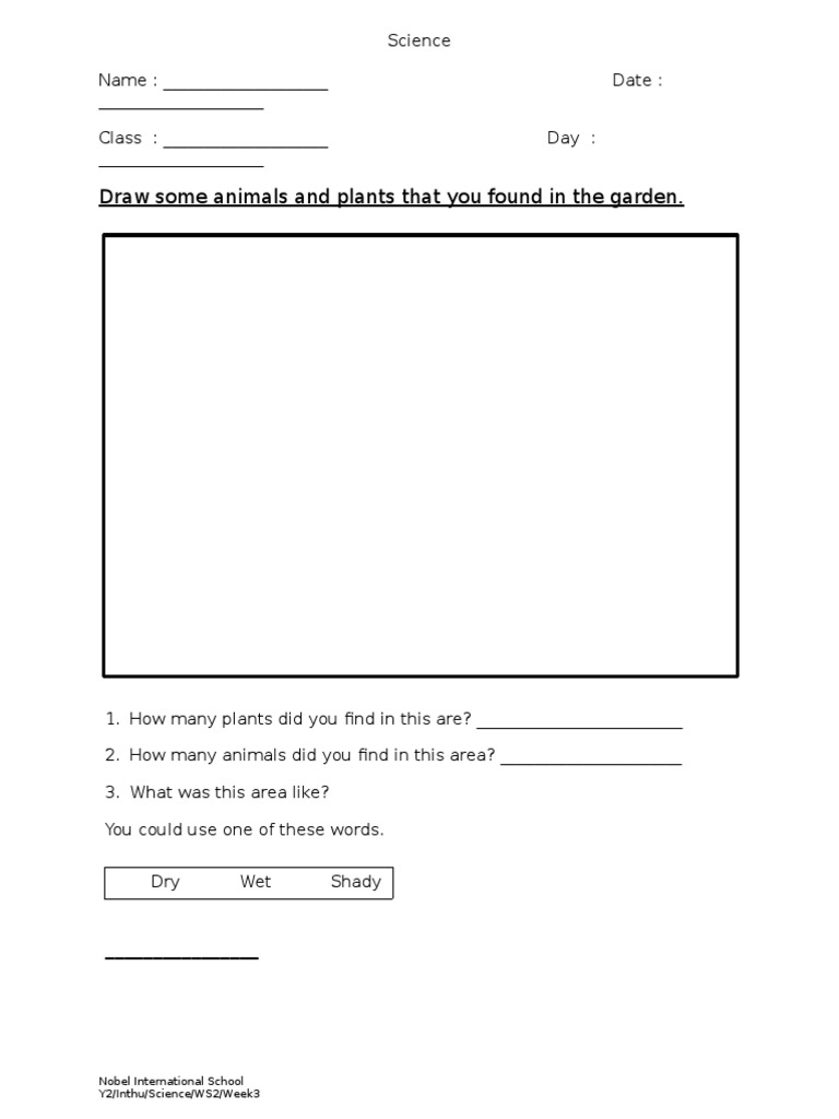 Plants and Animals in Your Environment | PDF