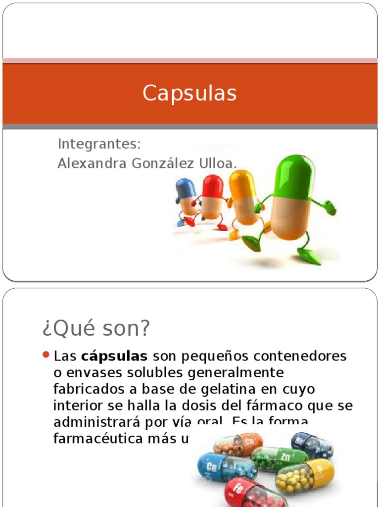 Capsulas | Química medicinal | Productos de la industria química