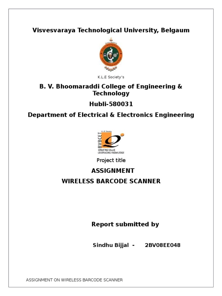 Barcode Scanner Seminar Report | PDF | Barcode | Image Scanner
