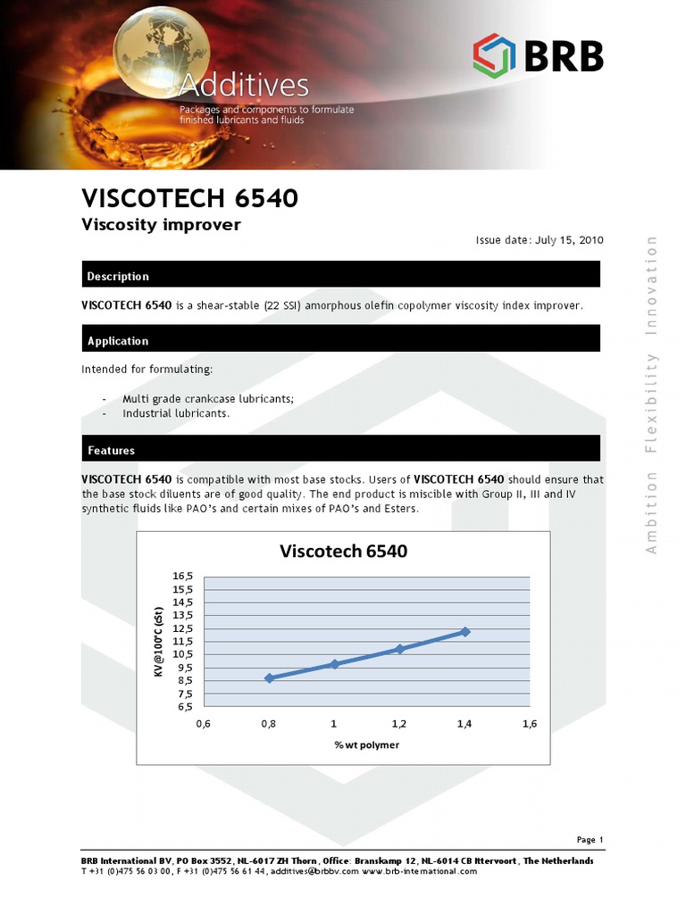 OCP Polimer - Viscotech 6540 | PDF
