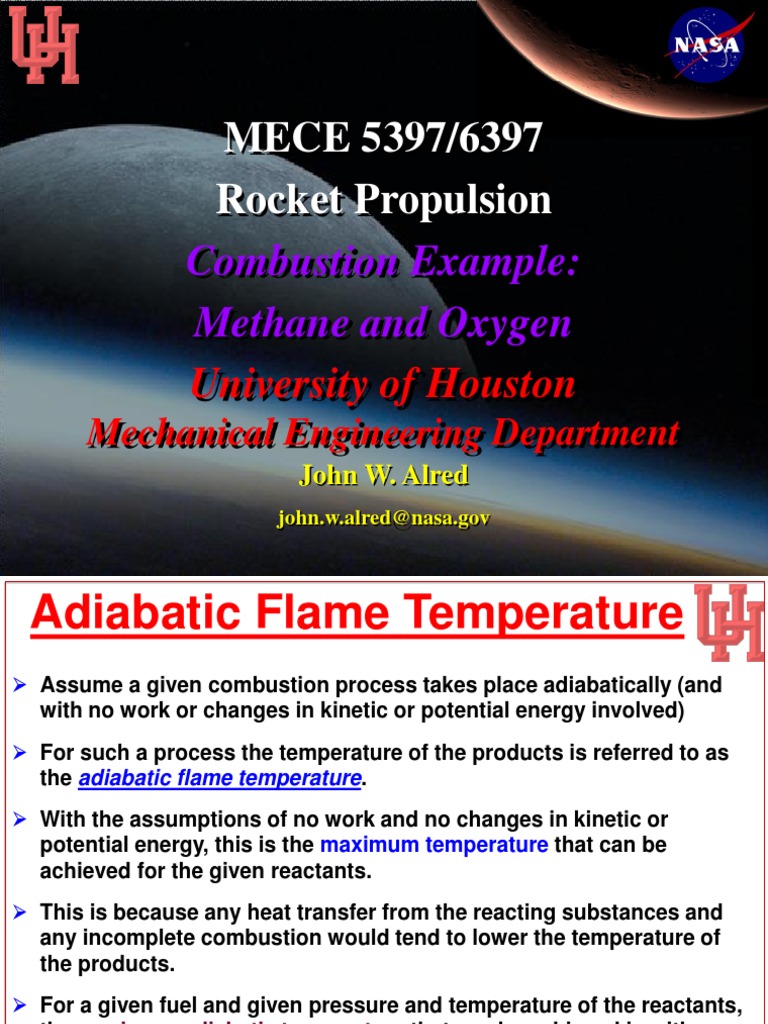 RP Combustion Methane LOX | PDF | Combustion | Heat Capacity