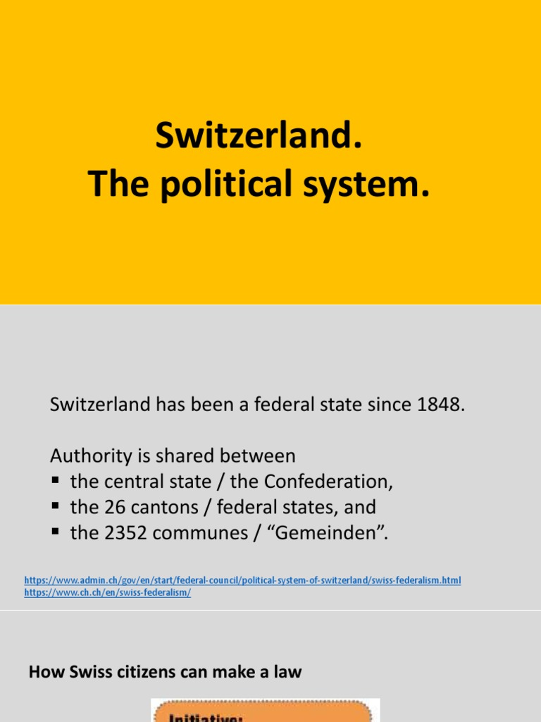 Switzerland - The Political System | PDF | Switzerland | Elections