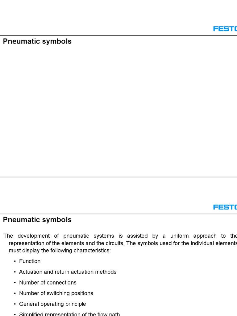 Pneumatic Symbols | PDF | Valve | Actuator