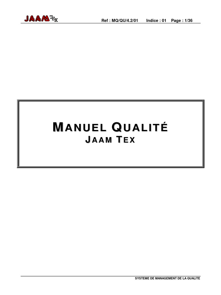Manuel Qualité Iso 9001 PDF | Download Free PDF | Management de la ...