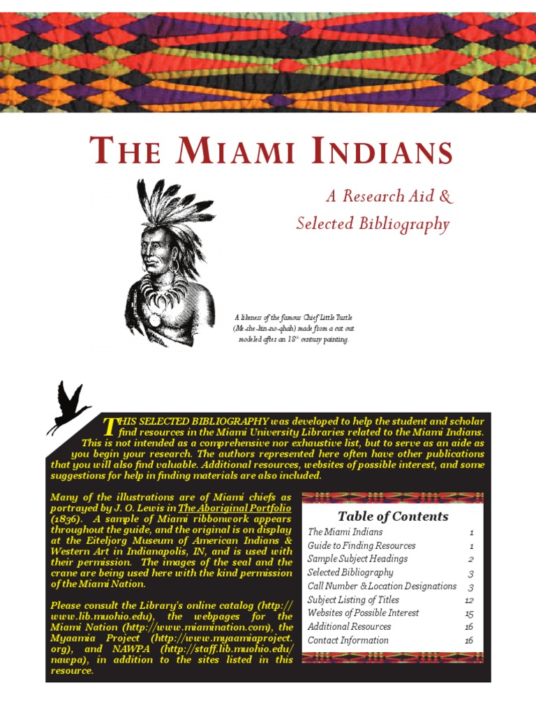 Miami Indians | PDF | Indigenous Peoples Of North America | Library And ...