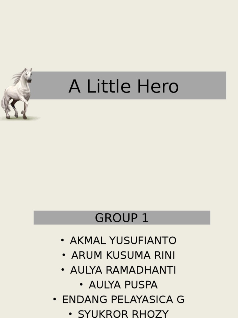 A Little Hero | PDF | Narration | Leisure