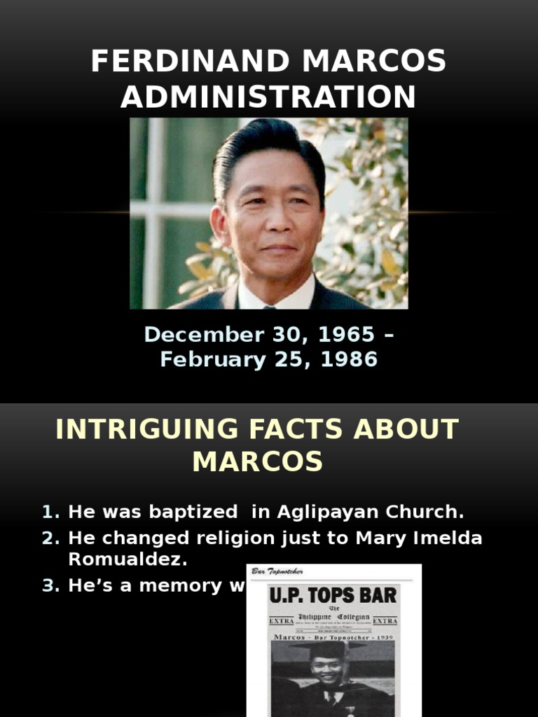 Intriguing Facts of Marcos' Presidency | PDF | Philippines | Armed Conflict