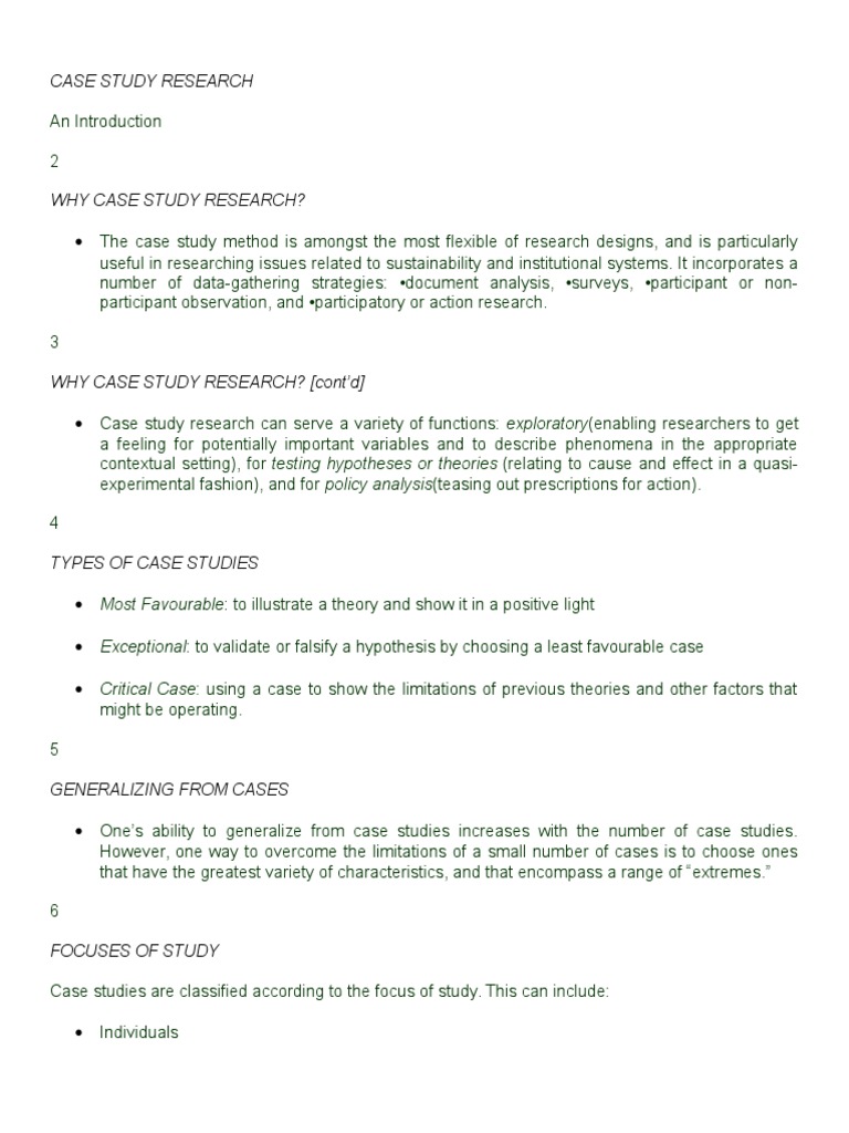 Case Study Research: Methods & Validity | PDF