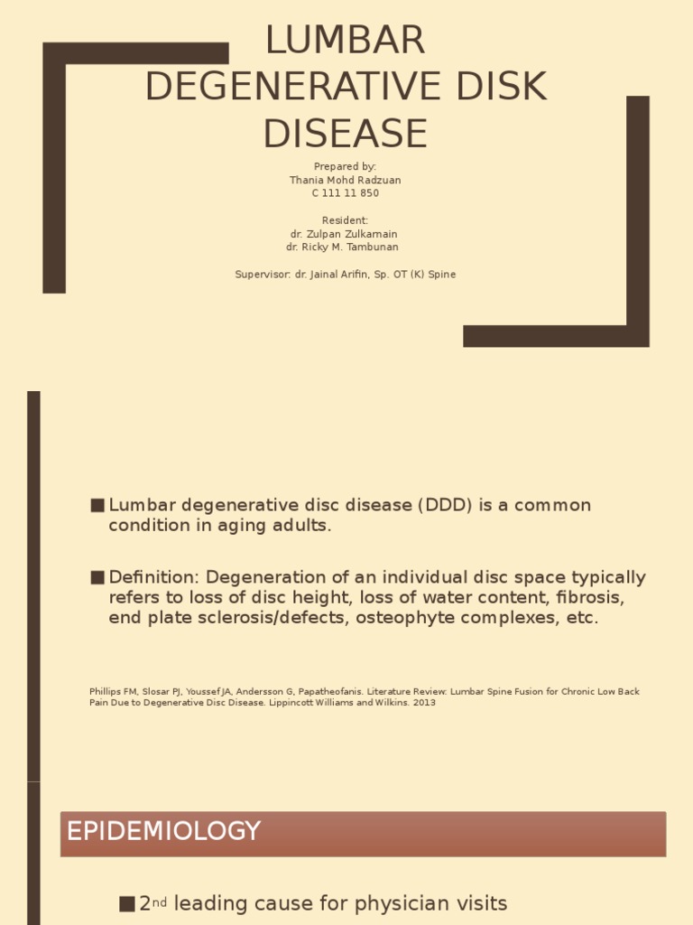 LDDD | PDF | Vertebral Column | Pain