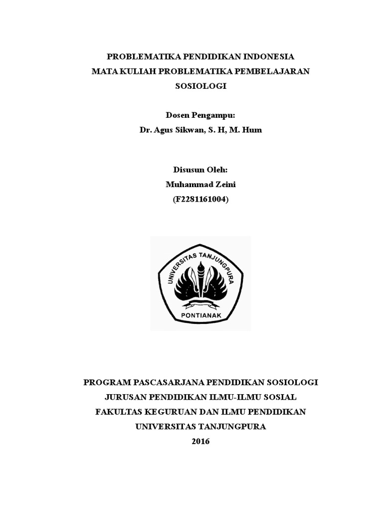 Makalah Problematika Pendidikan Indonesia | PDF | Ilmu Sosial