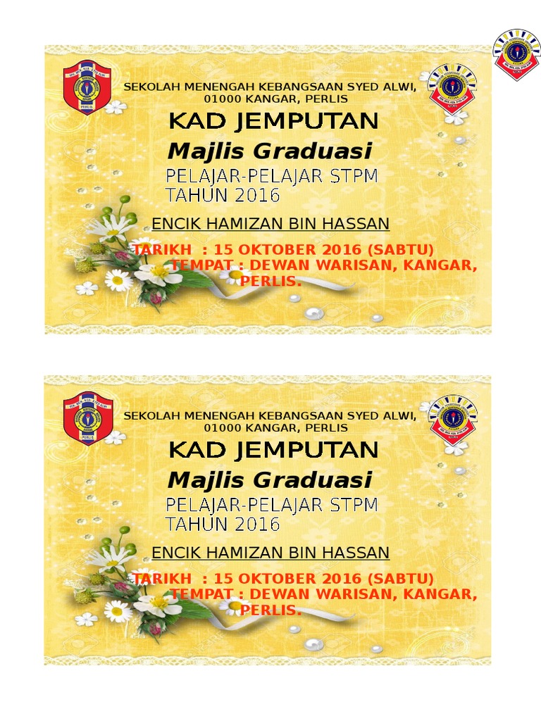 Draf Kad Jemputan | PDF