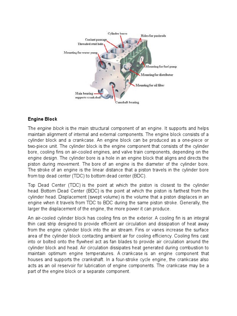 Engine Block | PDF | Cylinder (Engine) | Internal Combustion Engine