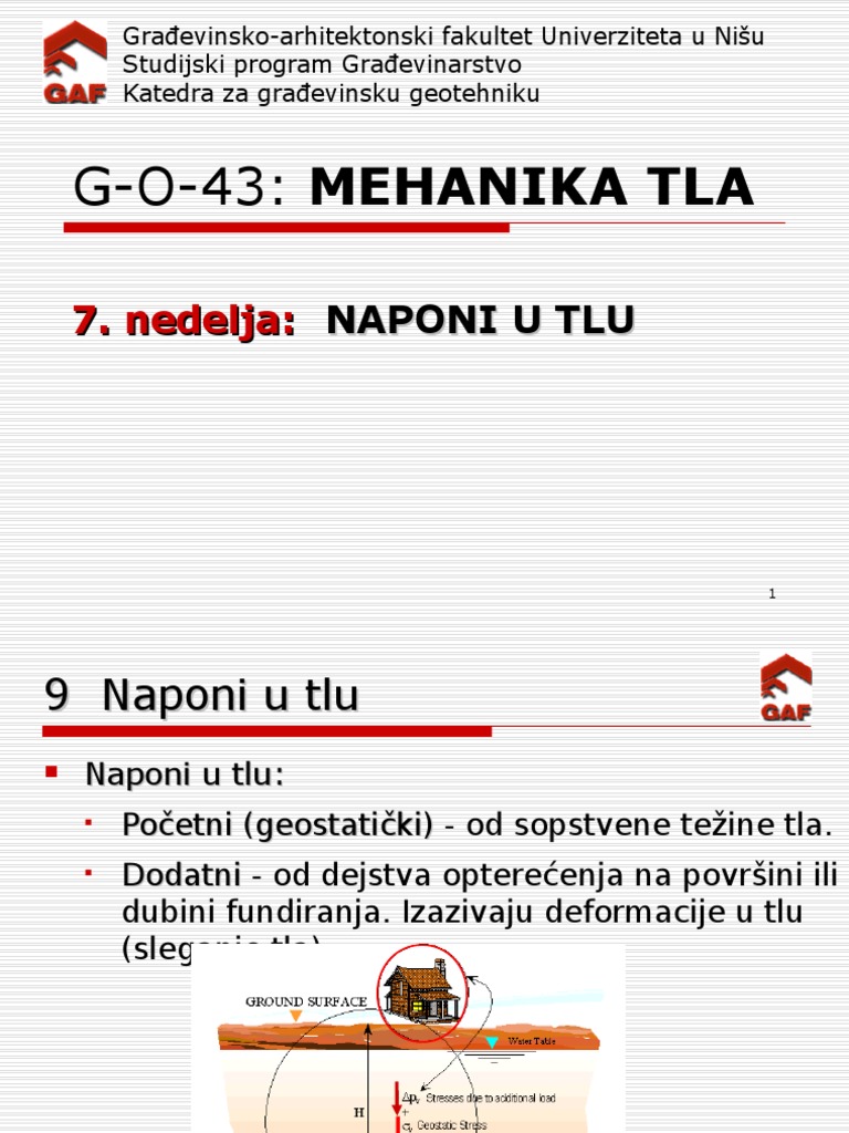 Mehanika Tla: Naponi U Tlu | PDF