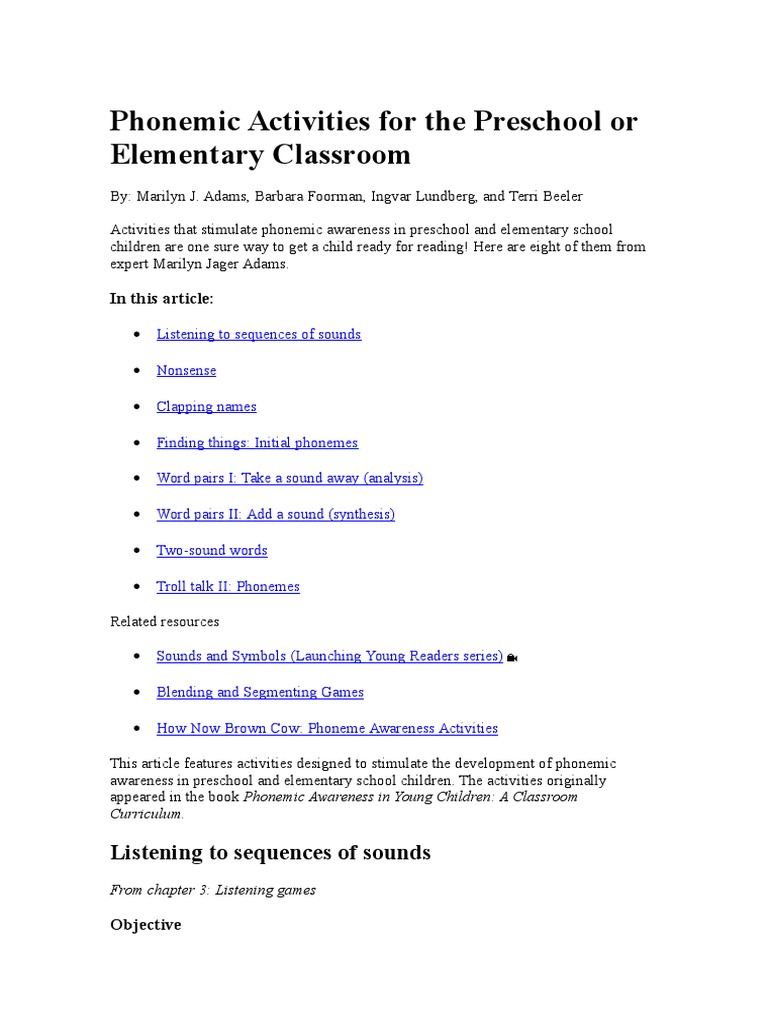 Phonetics Activities | PDF | Phoneme | Word