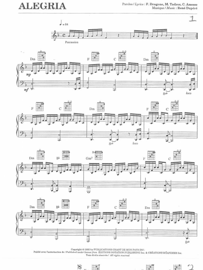 Alegria Partition | PDF