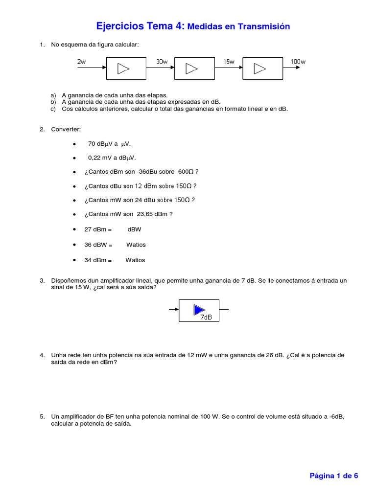 Practica Tema 4 Problemas Conversión | PDF