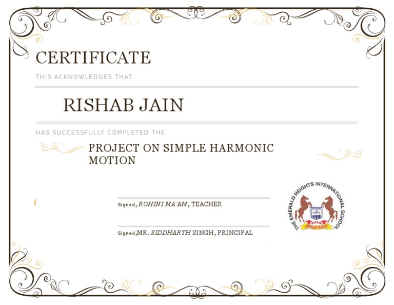 Rishab Jain: Certificate | PDF