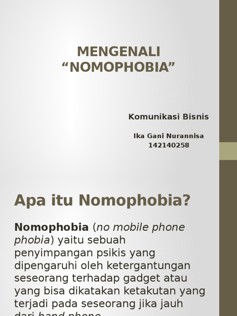 Presentasi Nomophobia | PDF