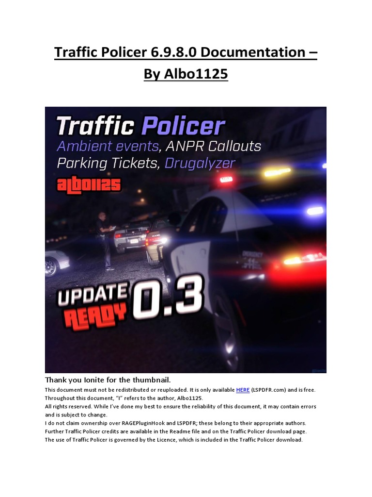 Traffic Policer Documentation | PDF | Driving Under The Influence ...