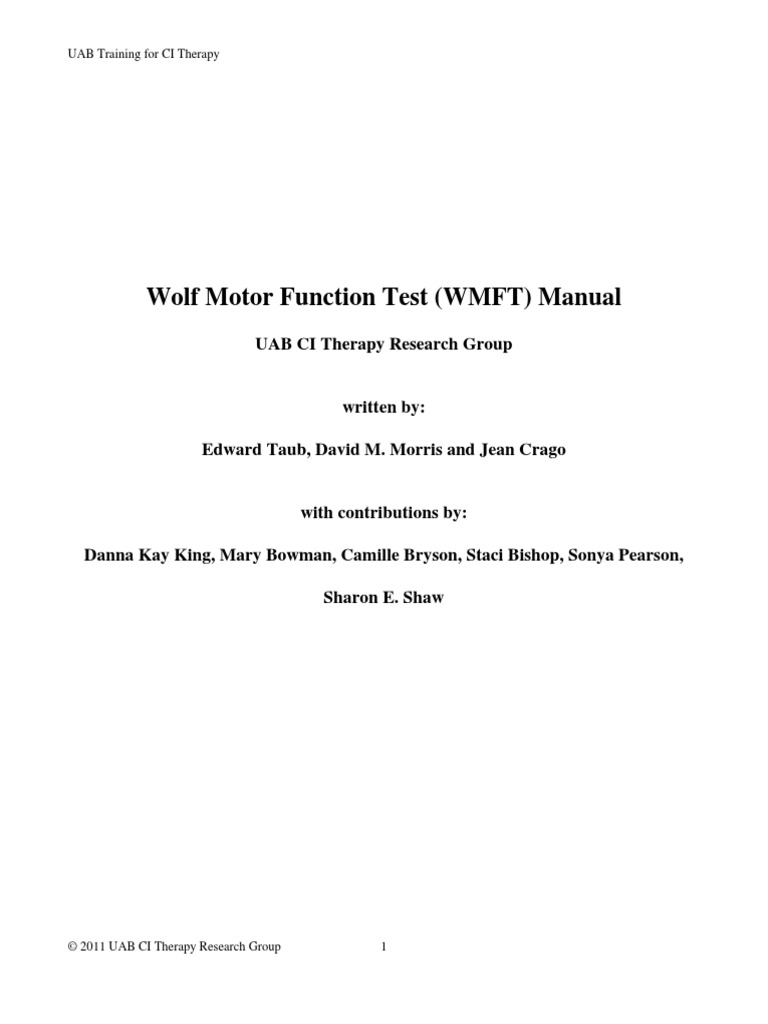Wolf Motor Function Test PDF | PDF | Anatomical Terms Of Motion | Elbow