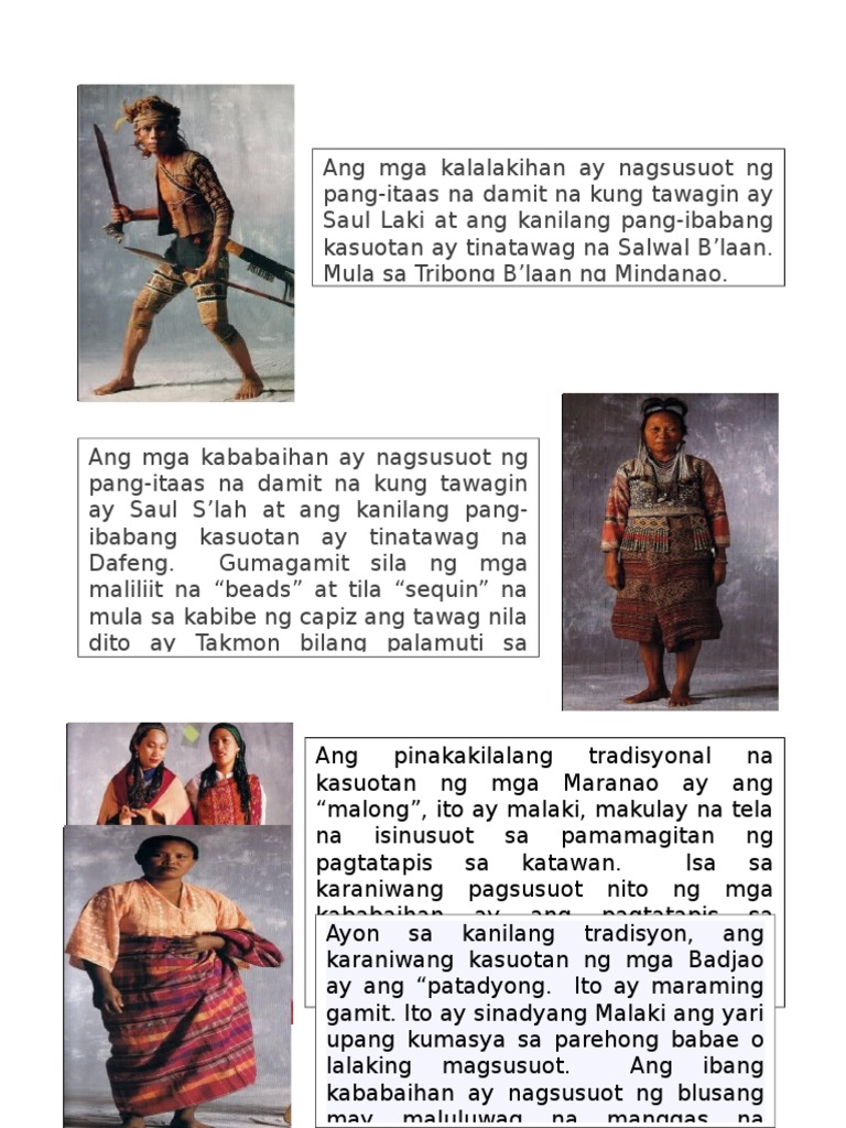 Kasuotan Sa Mindanao Pic and Description | PDF
