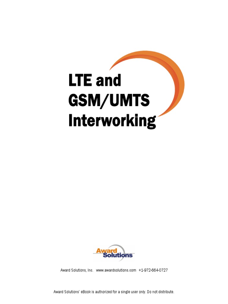 LTE and GSM UMTS Interworking Award Solutions | PDF | High Speed Packet ...