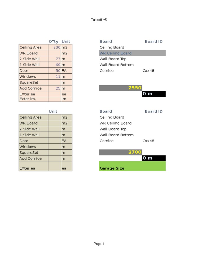 Plaster Calculation V6 | PDF | Wall | Architectural Elements