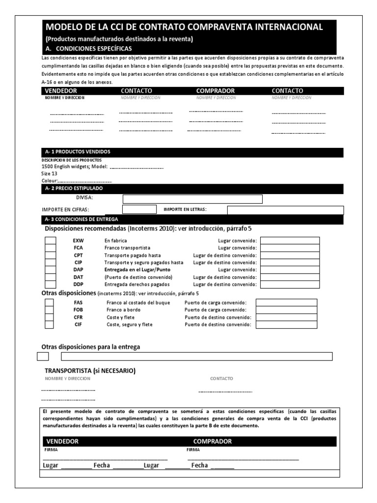 Taller de Contrato de Compra Venta Internacional Segun CCI | PDF | Derecho contractual | Derecho ...