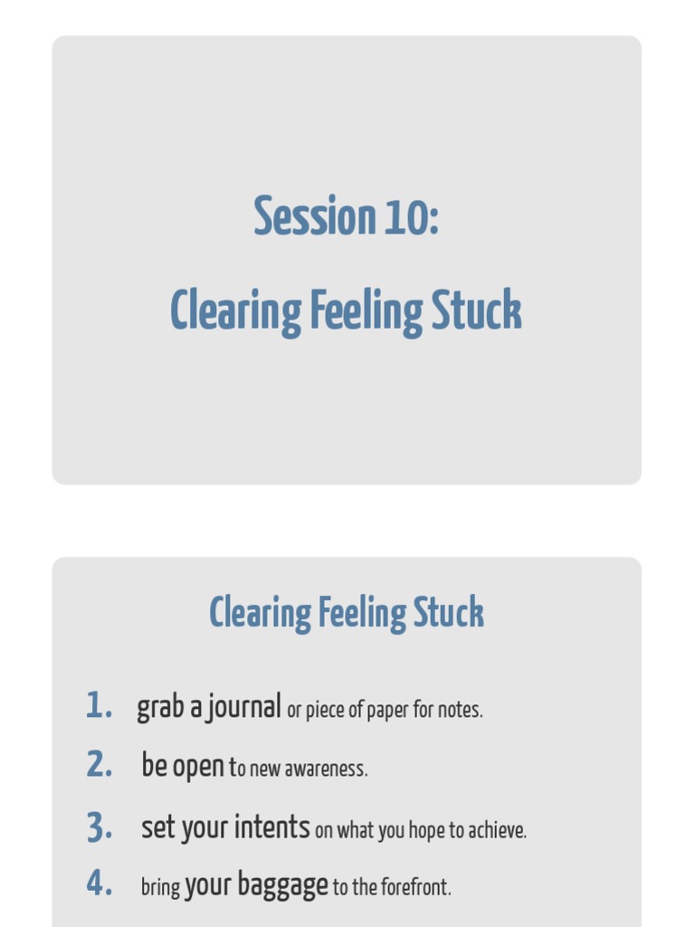 10 Clearing Feeling Stuck Workbook | PDF
