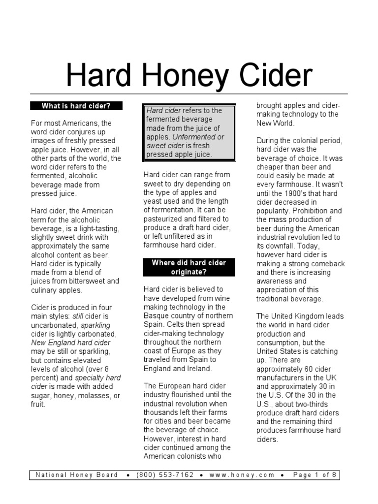 Cider PDF | PDF | Cider | Fermentation In Winemaking