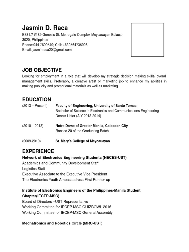 CV Jasmin | PDF