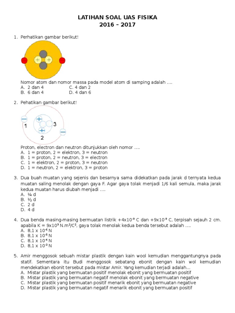 Latihan Soal Uas Fisika Kelas 9 | PDF