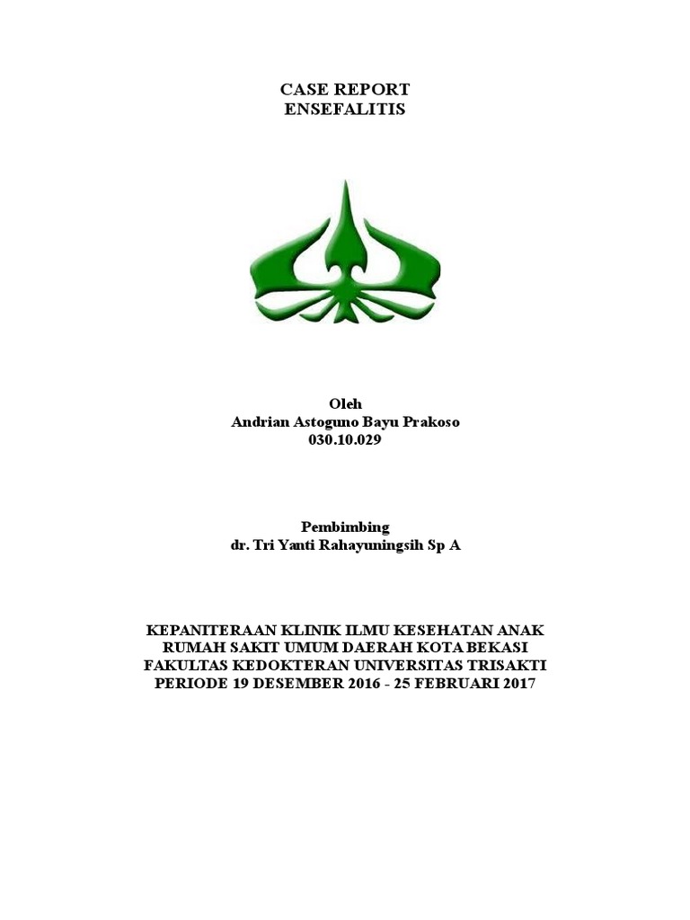 Case Report Ensefalitis | PDF