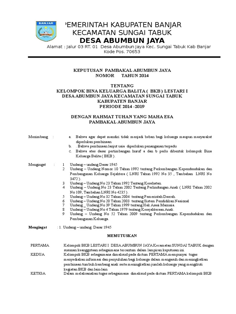 SK BKB | PDF | Ilmu Sosial