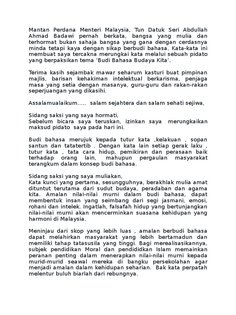 Teks Pidato - Dah Edit Sikit | PDF