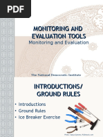 Monitoring & Evaluation (M&E) Framework Example: Indicator Baseline Target Data Source Frequency ...